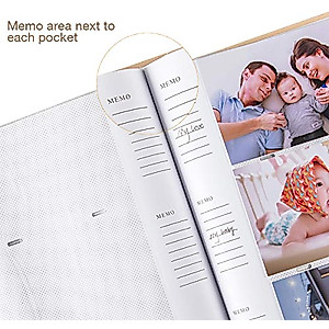 Edian Memo Photo Album 4x6 300 Photos, Family Baby Kids Cute Photo Album with Writing Space