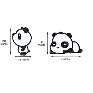 4Pcs Cute Panda Backpack Lightweight Casual Canvas Backpacks for Women
