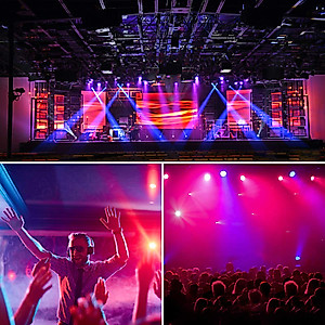 Stage Lights 7x18W Uplights with Strict Testing 6in1 RGBWA UV LED Par Lights Sound Activated DMX512 Control Bright DJ Par Light for Stage Party Club Disco Wedding Events