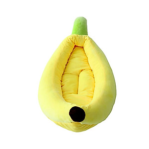 AGKRUNN Cute Banana Pet Bed, 20'' Banana Shaped Warm and Comfortable Pet Bed for Small Dogs Cats