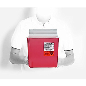 Oakridge 5 Quart - Sharps Disposal Container with Mailbox Style Lid