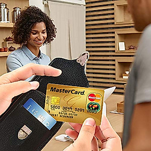 JLFCH iPhone 8 Plus Wallet Case, iPhone 7 Plus Zipper Wallet Case with Card Slot Holder Leather Handbag Buckle Detachable Wrist Strap Long Crossbody Strap Purse for iPhone 7/8 Plus 5.5 - Black