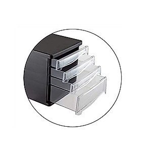 NAHDU Document Organizer - Half Transparent Vertical File Cabinet 4 Drawer Function Flat Drawer (Color : E)