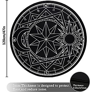 Homcomoda Gaming Chair Mat for Hardwood Floor Anti-Slip Round 47 Inch Floor Protector Low-Pile Computer Chair Mat for Office Gaming Room Home Decor