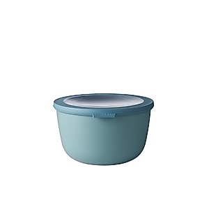 Mepal, Cirqula Multi Food Storage and Serving Bowl with Lid, Food Prep Container, Nordic Green, 2.1 Quarts (2 Liters, 68 ounces), 1 Count