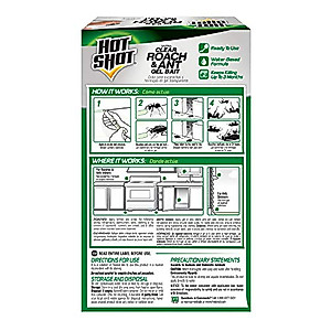 Hot Shot Ultra Clear Roach & Ant Insects Gel Bait , 2.5 oz