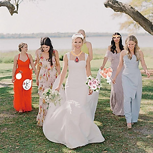 Aefavorite Bridal Shower Photo Booth Props - Rose Gold Bride to Be Photo Booth Props with Sticks for Girls Women,Wedding Engagement Party Decorations Supplies Favors