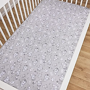Sammy & Lou Cottage Cow 2-Pack Microfiber Fitted Crib Sheet Set, Fits Standard Crib Mattress 28 in x 52 in; Fully Elasticized,