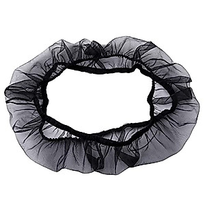 LoveAloe Airy Gauze Bird Cage Net Cover Birdcage Mesh Netting for Parrot Parakeet Macaw Round Square Cages,Black (M)