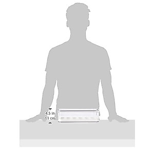 iDesign 18, Stackable BPA- Plastic Eggs, Portable Storage Box for Fridge or Kitchen Cupboard, Clear/White, 32.3 cm x 16.1 cm x 9.9 cm