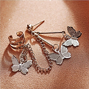 81 Pcs Ear Cuff Helix Cartilage Ear Clip on Wrap Earrings Ear Cuffs for Women Men Non Piercing Ear Clip Fake Earrings Cartilage(Gold/Silver/Black) (Silver)