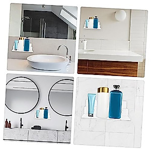 GATHINESS Shelves Wall Shelf Shelves Wall Mount Shelves Storage Mounted Bathroom Holder Storage Shelf l Shaped Shelf Shower Wall Shelf Multifunction Laminated Board Shelf