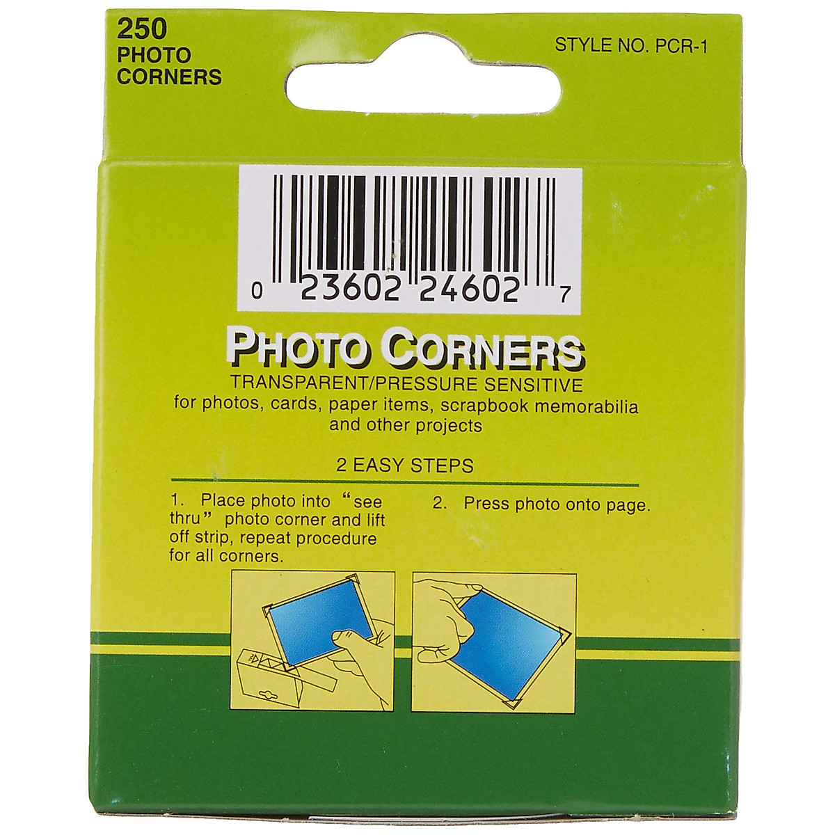 Pioneer PCR-1 Photo Corners Self Adhesive, Clear, 250-Pack,Multicolor