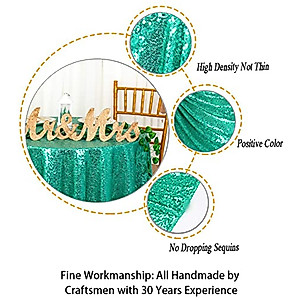 Small Tablecloth Square 36x36-Inch Green Sequin Tablecloth Glitter Table Cover Overlay Square Christmas Green Wedding Table Cloths Sequin Fabric Tablecloth for Round Table Birthday Baby Shower Decor