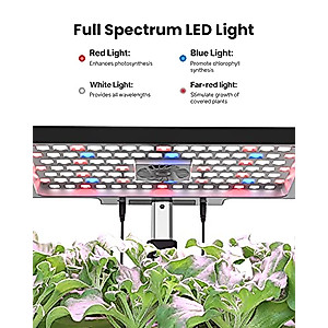 iDOO WiFi 12 Pods Hydroponic Growing System with 6.5L Water Tank, Smart Hydro Indoor Herb Garden Up to 14.5", Plants Germination Kit with Pump System, Fan, Grow Light for Home Kitchen Gardening, Black