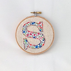 Girly Applique Letter in 4" Hoop -