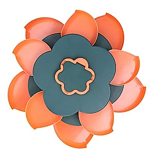 Snack Serving Tray, Snack Serving Plates Rotating Operation Home Deluxe Light for French Fries Double Layer