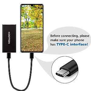 KOOTION 1TB External SSD Hard Drive USB 3.1 Type-c Ultra-Slim Portable Solid State Drive 1TB, Read up to 500MB/s & Write up to 450MB/s