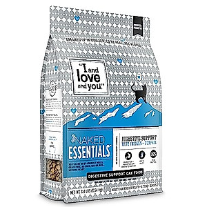 I and love and you Naked Essentials Dry Cat Food - Chicken + Pumpkin for Digestive Support - Grain Free, Real Meat, Prebiotics + Probiotics, 3.4lb Bag