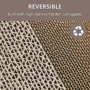 Cat Scratcher 2 PCS Pad, Cardboard with Premium Reversible Scratch Textures Design Wide Durable Scratching Pad