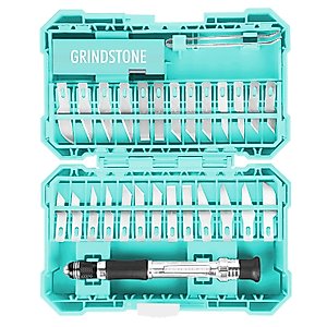 FantastiCAR 29pcs Craft Knife, Precision Cutter Hobby Knife Blades Set for Art Work, Scrapbooking, Stencil, Architecture Modeling, Wood Leather Working (Aqua Blue)