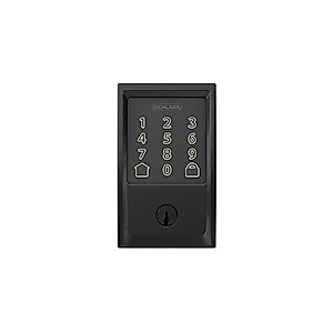 Schlage Encode Smart Wi-Fi Deadbolt with Century Trim in Matte Black