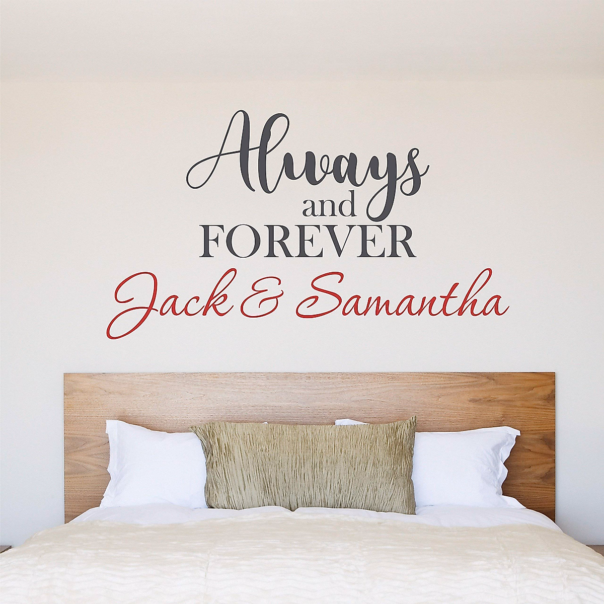 Custom Couple Name Wall Decal - Personalized Name Wall Sticker - Custom Name Wall Sign - Monogram Stencil