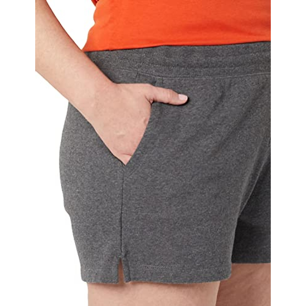 Amazon Essentials Women's Fleece Short, Charcoal Heather, X-Large