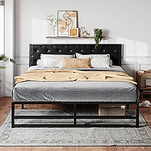 MUTICOR 14'' Metal Platform King Bed Frame with Strong Steel Slats Support/Sufficient Storage Space/Mattress Foundation/No Box Spring Needed/Easy Assembly