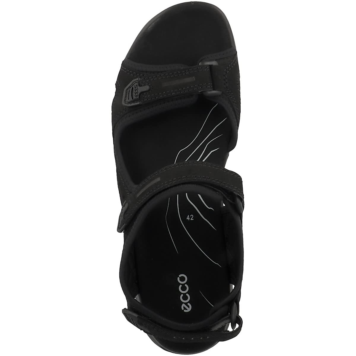 ECCO Women's Yucatan Plus Sport Sandal, Black Nubuck, 7-7. 5