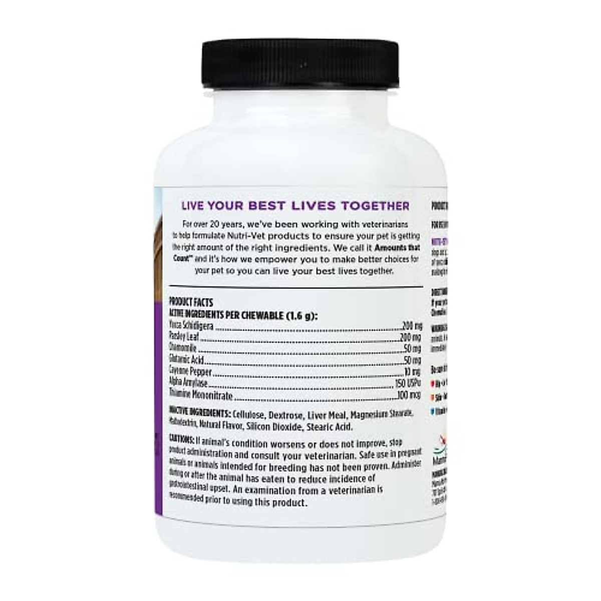 Nutri-Vet Nasty Habit Chewable Tablets for Dogs | Helps Stop Puppies and Dogs from Eating their Own Stool | 120 Count