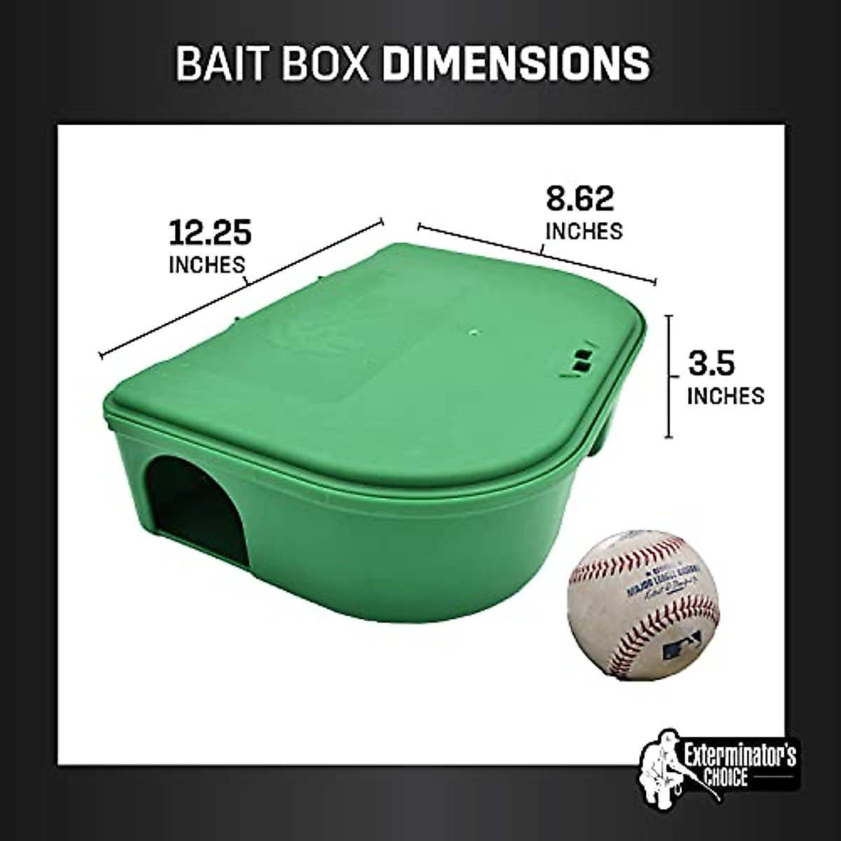 Exterminators Choice - 6 Pack Rat Bait Station Boxes with 1 Key - Heavy Duty Mouse Trap Poison Holder - Great for Catching Rats and Mice - Pest Control - Durable and Discreet