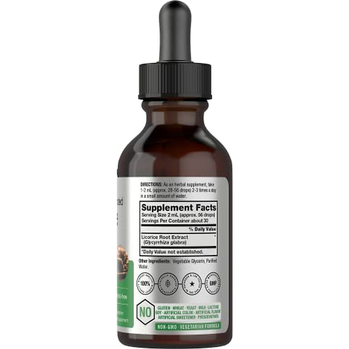 Licorice Root Extract | 2 oz | Alcohol Free | Vegetarian, Non-GMO, Gluten Free Liquid Tincture | by Horbaach