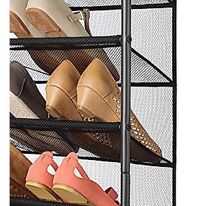Whitmor 36 Pair Over-The-Door Rack-Gunmetal Gray Shoe Organizer