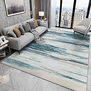 Cinknots Rugs Modern Soft Abstract Area Rugs for Living Room/Bedroom/Kitchen & Dining Room,Medium Pile Home Decor Carpet Floor Mat (Grey10, 6' 6" x 8' 2" Rectangular)