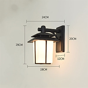 Quality wall lamps LED Outdoor Wall Light, Black with Transparent Water Glass, Photocell Sensor, 580 Lumens, Dusk to Dawn Light Sensor, Anti-Rust, Garden, Courtyard, Home, Decorative Lights, Residenti