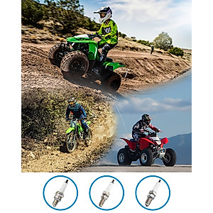 AloneGoer A7RTC CR7HSA Motorcycle Spark Plug A7RC A7TC CR7HSA 4549 Replace for GY6 Engine 50cc 70cc 90cc 100cc 110 125 150cc Motorcycle ATV Quad Scooter Go Kart Moped Chopper Buggy Dirt Racing Bike