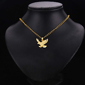TGDJ 14k Yellow Gold Eagle Pendant
