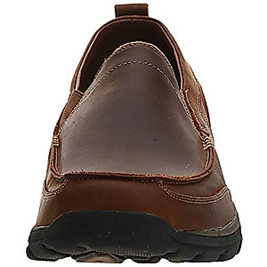 Skechers USA Men's Relaxed Fit Memory Foam Superior Gains Slip-On,15 M US,Dark Brown