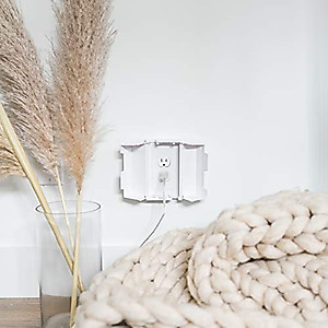 Outlet Cover Box for Child Safety (2 Pack) Duplex & Decorator Electrical Outlet Plates, Concealed Access Buttons, and Spacious Compartment - Jool Baby