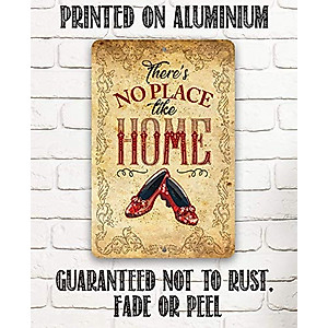 Wizard of Oz Decorations - There's No Place Like Home - Metal Sign - Use Indoor/Outdoor - Metal Wizard of Oz Poster - Great Wizard of Oz Gifts, Dorothy Decoration, Wizard of Oz Decor