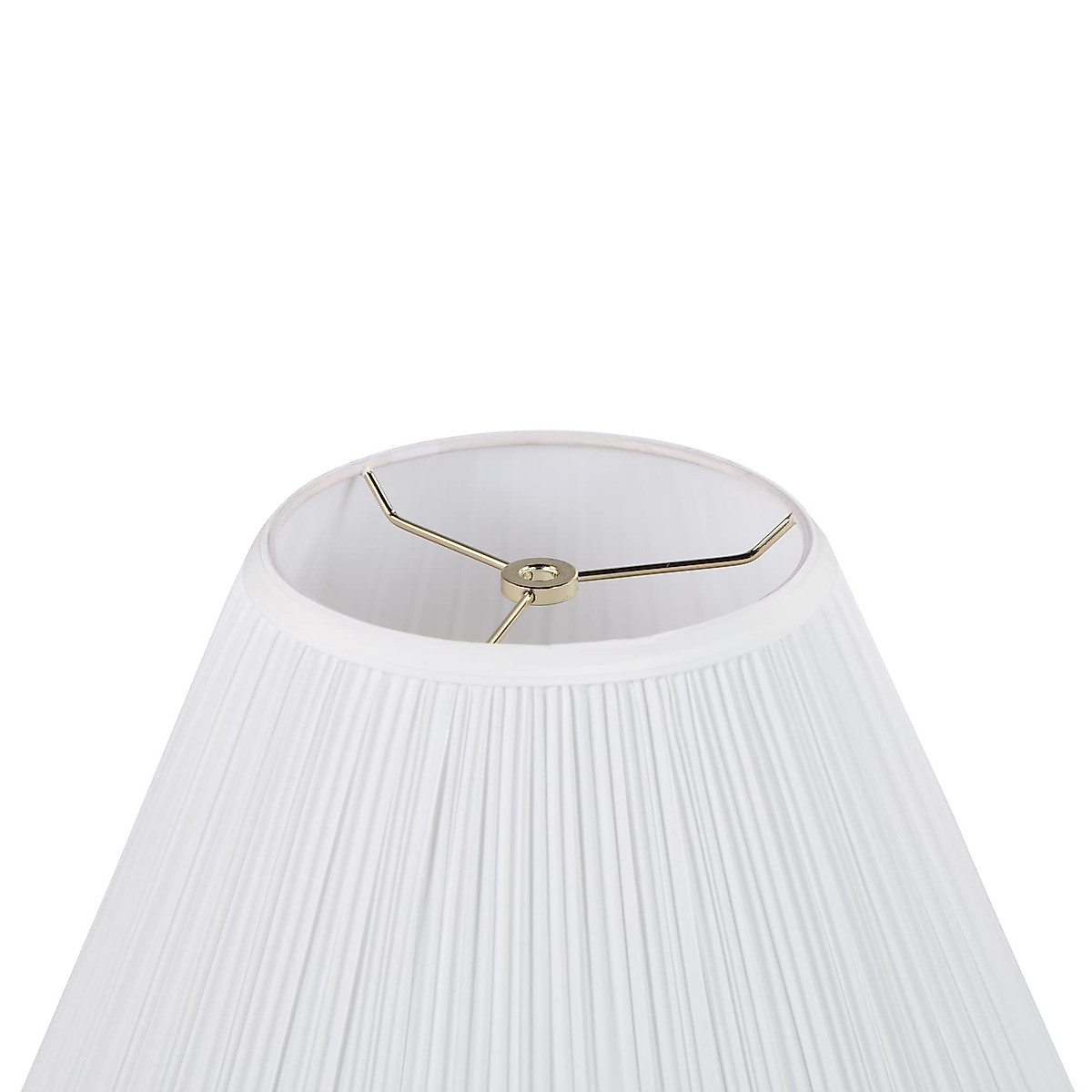 Aspen Creative 33134, Mushroom Pleated Traditional Spider Lamp Shade, White, 7" Top x 17" Bottom x 11-1/2" Slant