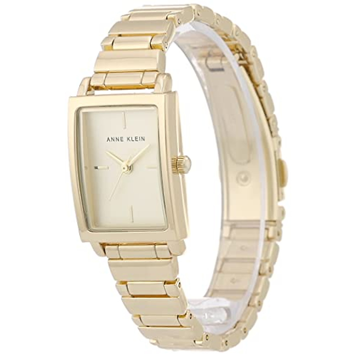 Anne Klein Women's Japanese Quartz Dress Watch with Metal Strap, Gold, 14 (Model: AK/3762CHGB)