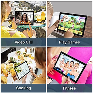 10 inch Android 11 Tablet,RAM 4GB ROM 64 GB with 128GB Expand, Octa Core Tablet,Google Certificated Tablet with IPS HD Touch Screen, 8MP Camera, 2.4G WiFi, BT, Long Battery Life(with Leather Case)