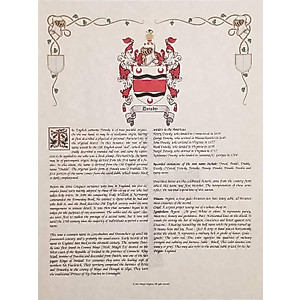 Mr Sweets Standly Coat of Arms, Crest & History 8.5x11 Print - Name Meaning, Genealogy, Family Tree Aid, Ancestry, Ancestors, Namesakes - Surname Origin: English England