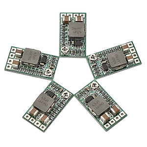 DROK 5v Regulator, 5pcs Mini Voltage Reducer DC 4.5-24V 12V 24V Step Down to 5V Buck Converter Board 3A Volt Step-Down Transformer Power Supply Module