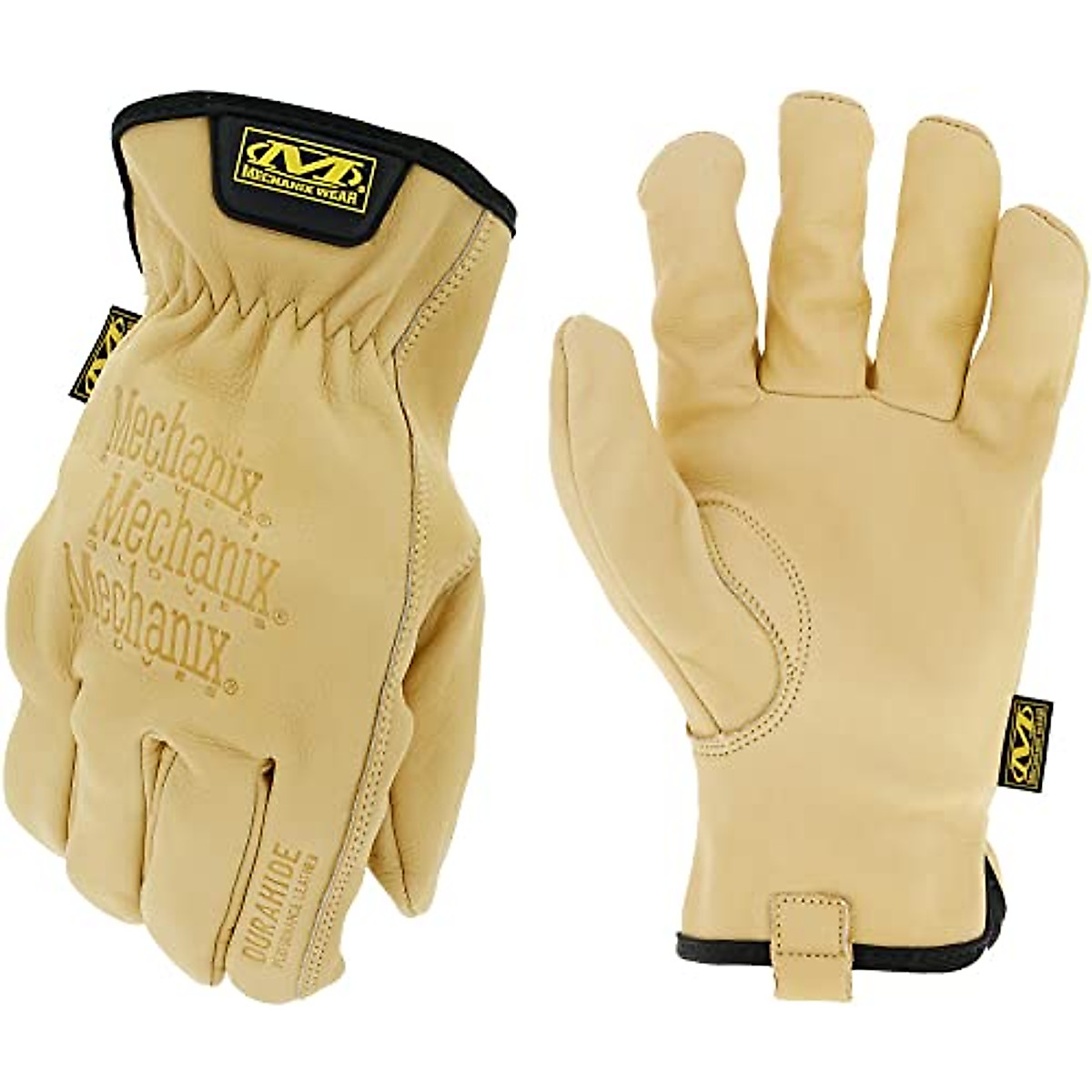 Mechanix Wear: Cow Leather Driver Glove with Durahide Water Resistant Technology, Quick Fitting Safety Work Gloves (Tan, X-Large)