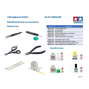 TAMIYA 32589 1/48 German Tank Destroyer Elefant Plastic Model Kit