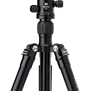 Benro MeFOTO Roadtrip Travel Tripod, Ballhead and Monopod in Black, 1 Series Aluminum Legs, 4 Leg Sections, Twist Leg Locks, Padded Carrying Case (BMRTABLK)