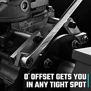 DURATECH 5-Piece Extra Long Flex-Head Ratcheting Wrench Set & 5-Piece Extra Long Box End Wrench Set, CR-V Steel